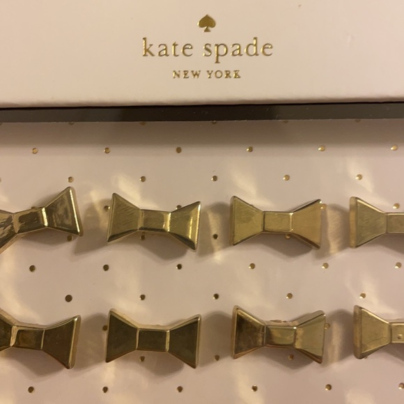 kate spade | Accents | Kate Spade Cute Gold Bow 2 Push Pins 24 Count ...